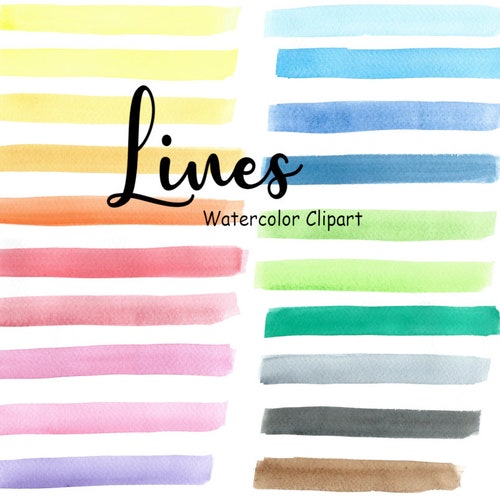 Watercolor Borders Clipart Commercial Use 8 Hand Painted - Etsy