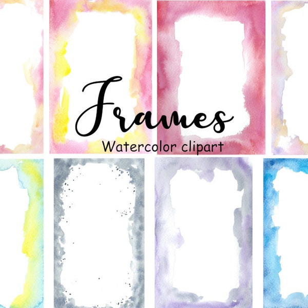 Watercolor Frames - Etsy
