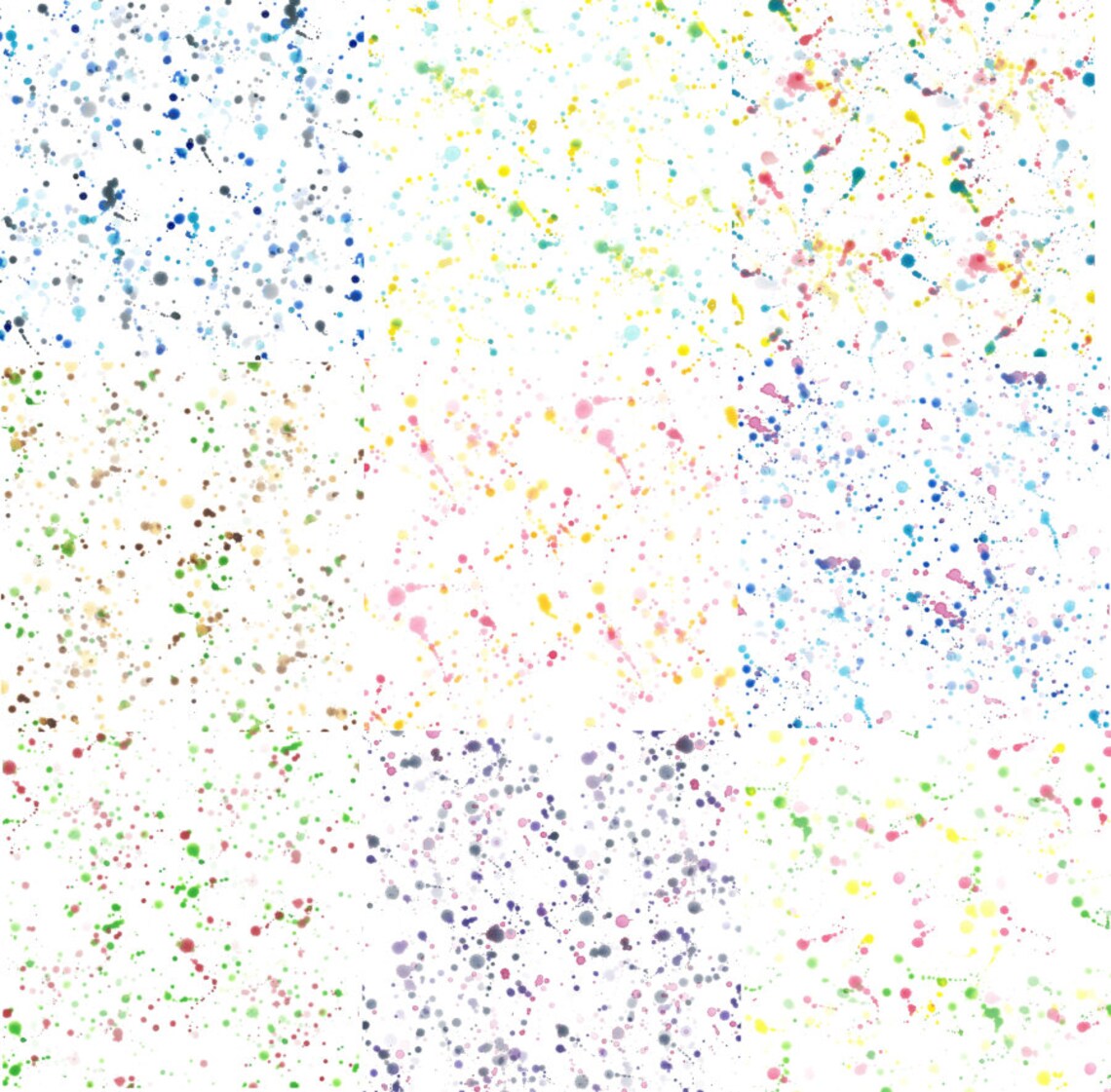 Watercolor Splatter Digital Paper Seamless Background - Etsy