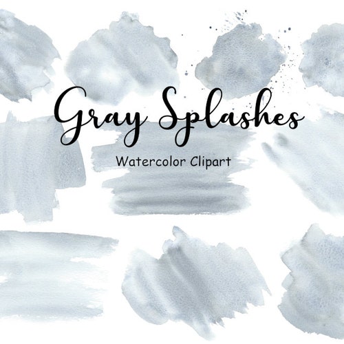 Aqua Watercolor Splashes and Splotches Clipart 10 Splat Hand - Etsy