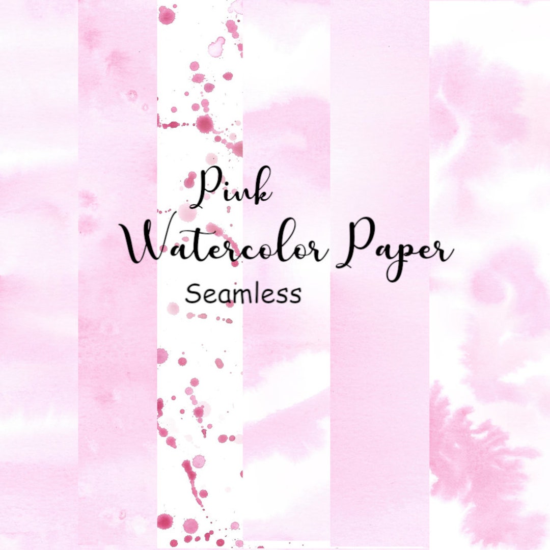 Pink Watercolor Digital Paper, Seamless Background Texture, Hand ...