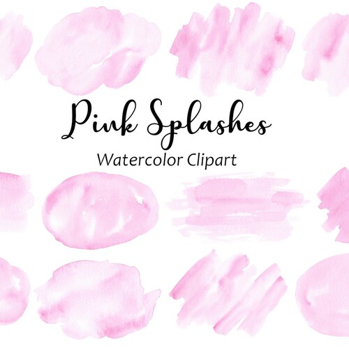 Turquoise Watercolor Splashes and Splotches Clipart 12 - Etsy
