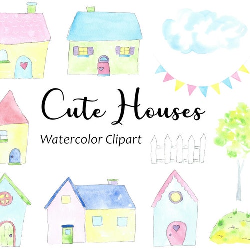 House Clipart Commercial Use Vector Graphics Digital Clip - Etsy