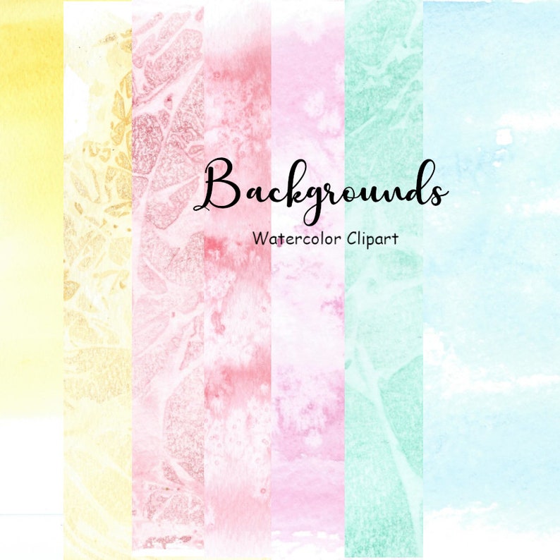 Watercolor Background Clipart 7x Background Texture - Etsy