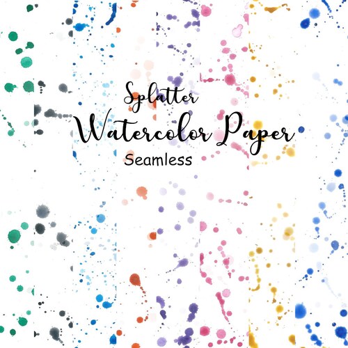Watercolor Splatter Digital Paper Seamless Background - Etsy