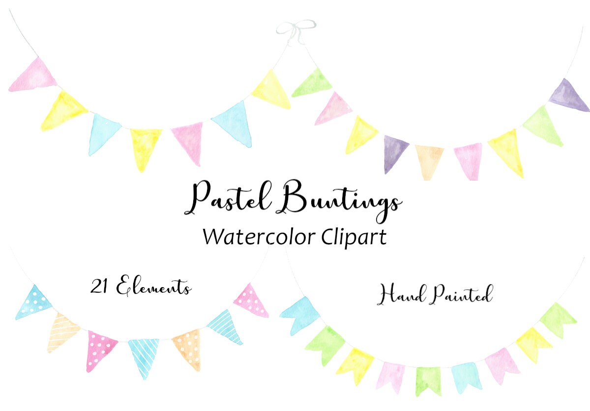 Pastel Bunting Clipart