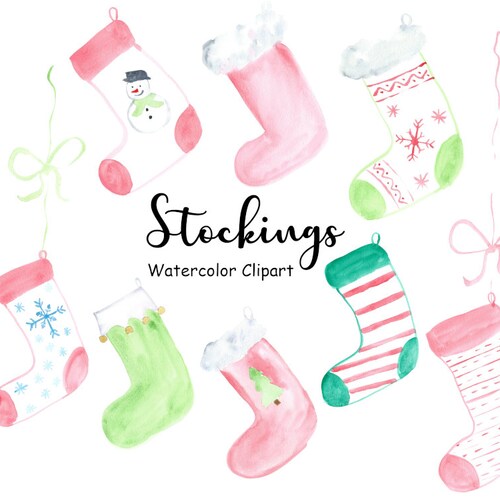 Watercolor Christmas Light Clipart Holiday Borders Digital - Etsy