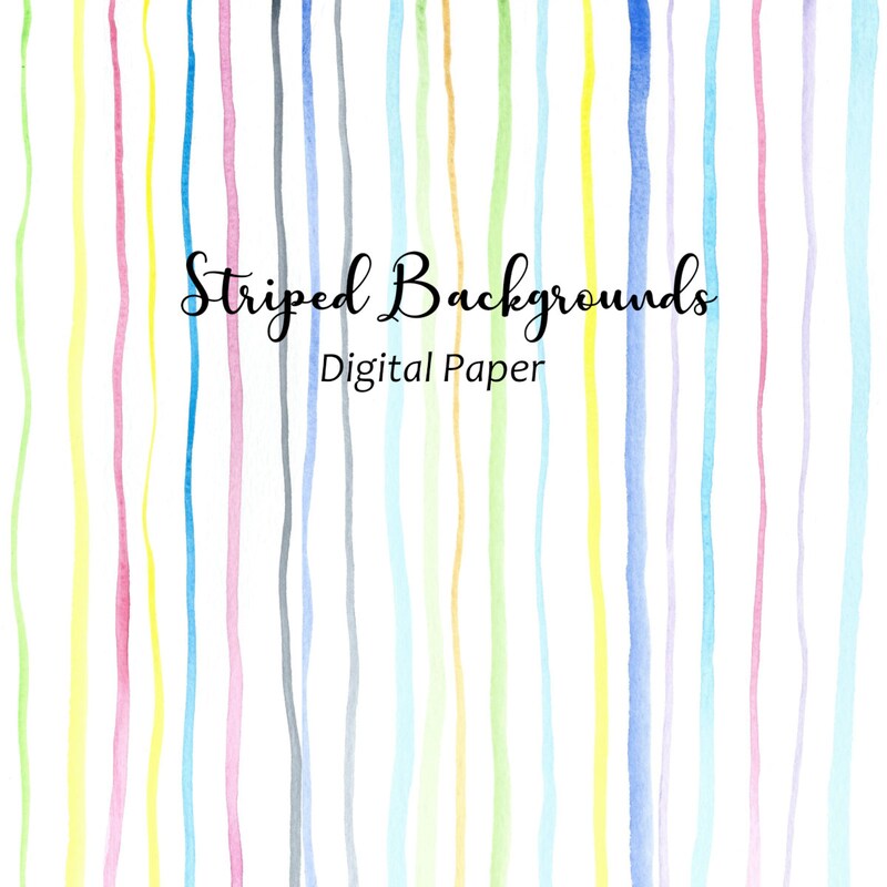 Stripe Digital Paper - Etsy