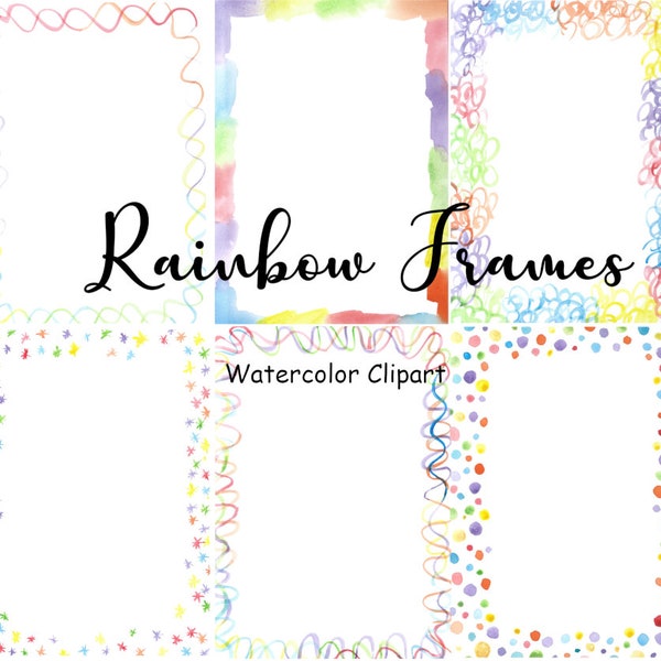 Watercolor Frames - Etsy