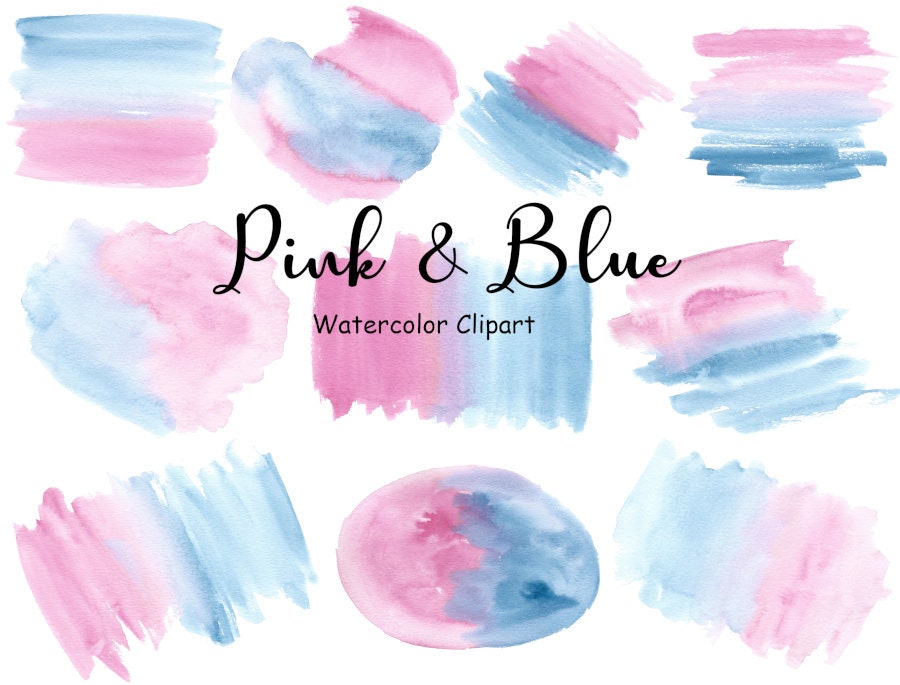 Paper, Party & Kids Clip Art & Image Files DIGITAL Pink Watercolor ...