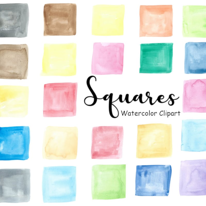 Watercolor Paint Squares - Etsy
