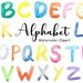 Watercolor Alphabet Clipart 26 Hand Painted PNG Watercolor | Etsy
