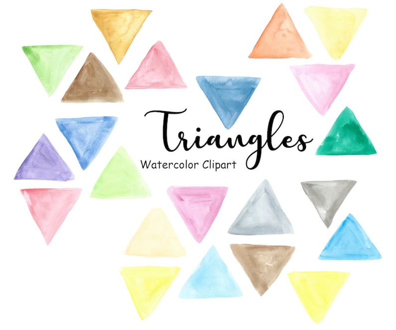 Watercolor Squares Clipart Shapes Clip Art 22 Hand Painted - Etsy