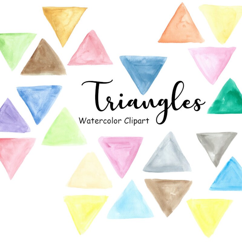 Triangle Watercolor - Etsy