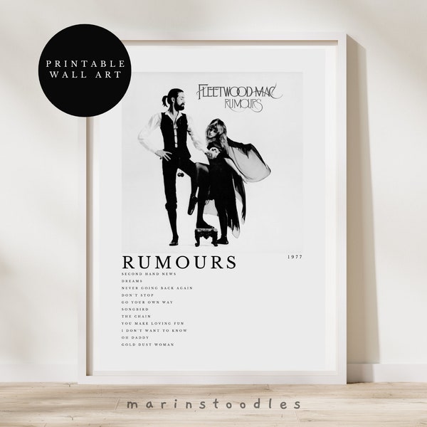 Rumours by Fleetwood Mac Album Cover Poster - Etsy UK