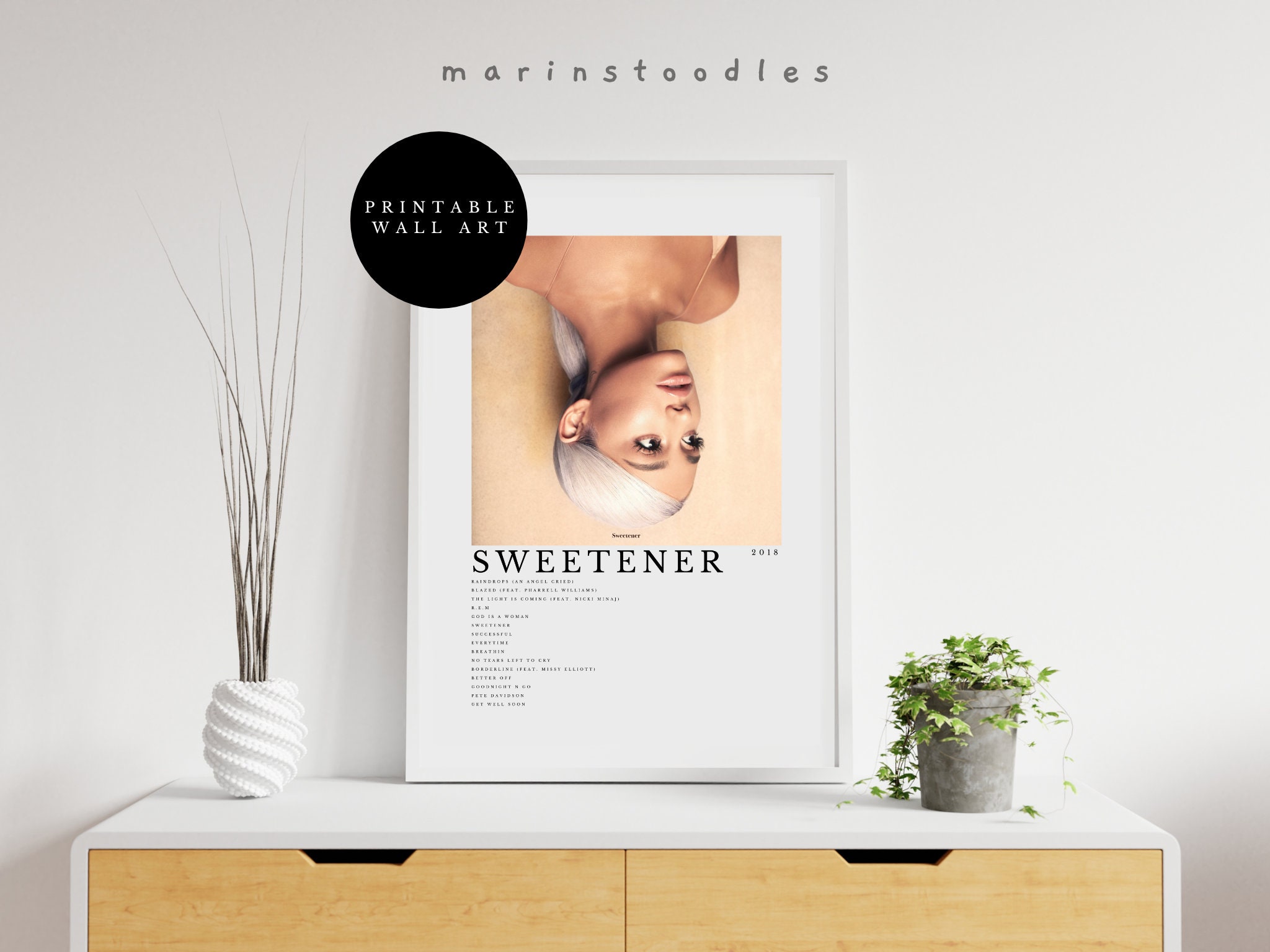Ariana Sweetener Poster - Sweetener Album Poster sold by Lovely Shampoo ...