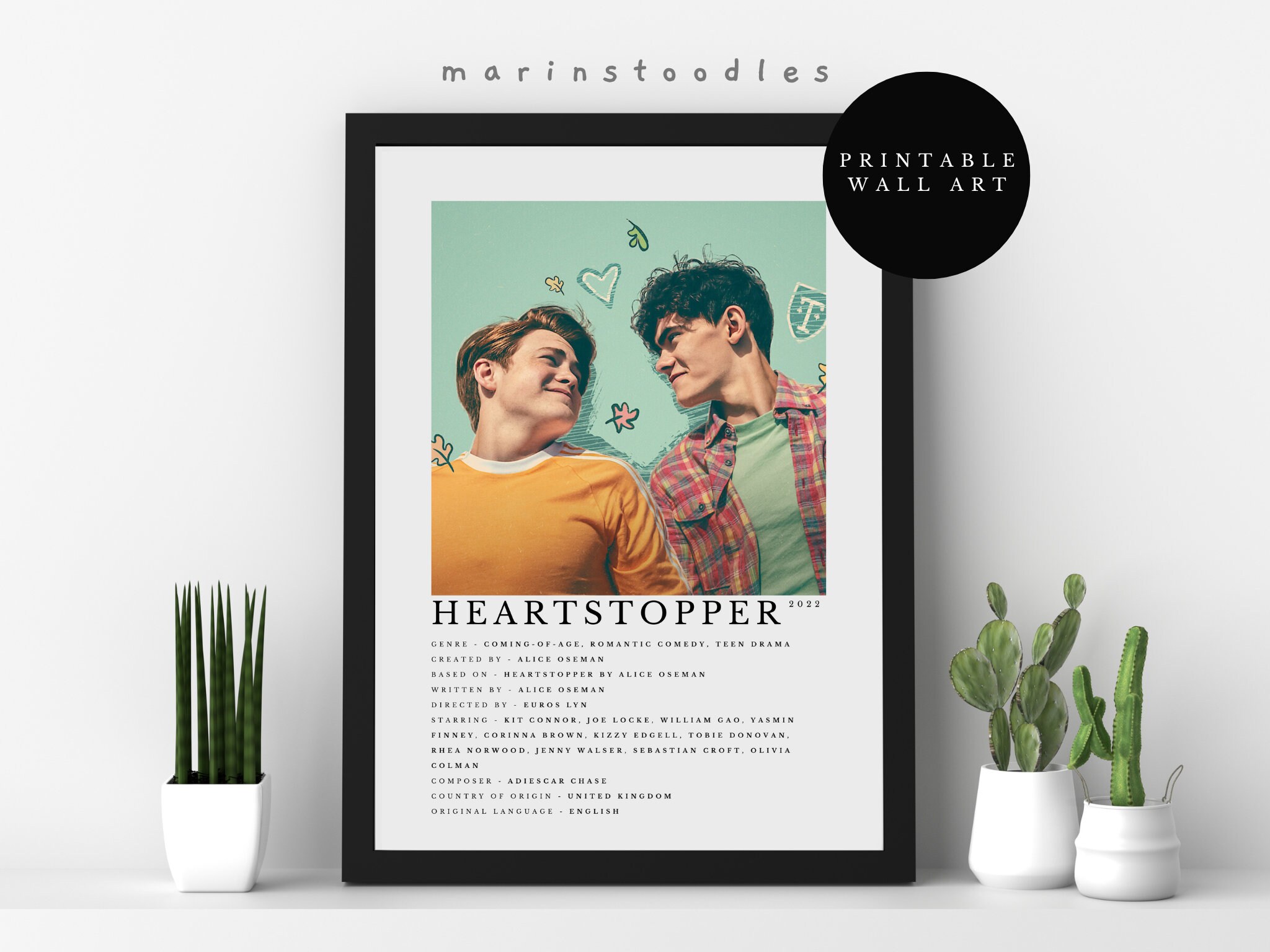 Heartstopper Poster - Heartstopper Print - TV Poster - TV Show Poster ...