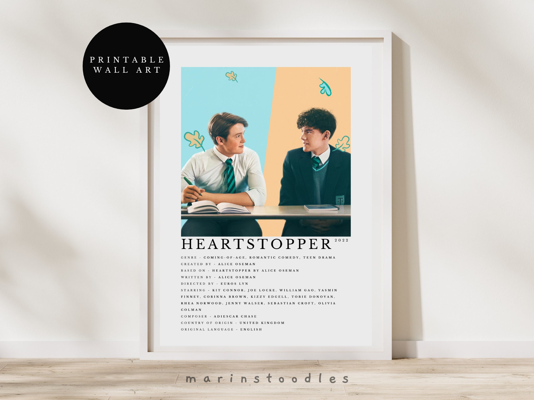 Heartstopper Poster - Heartstopper Print - TV Poster - TV Show Poster ...
