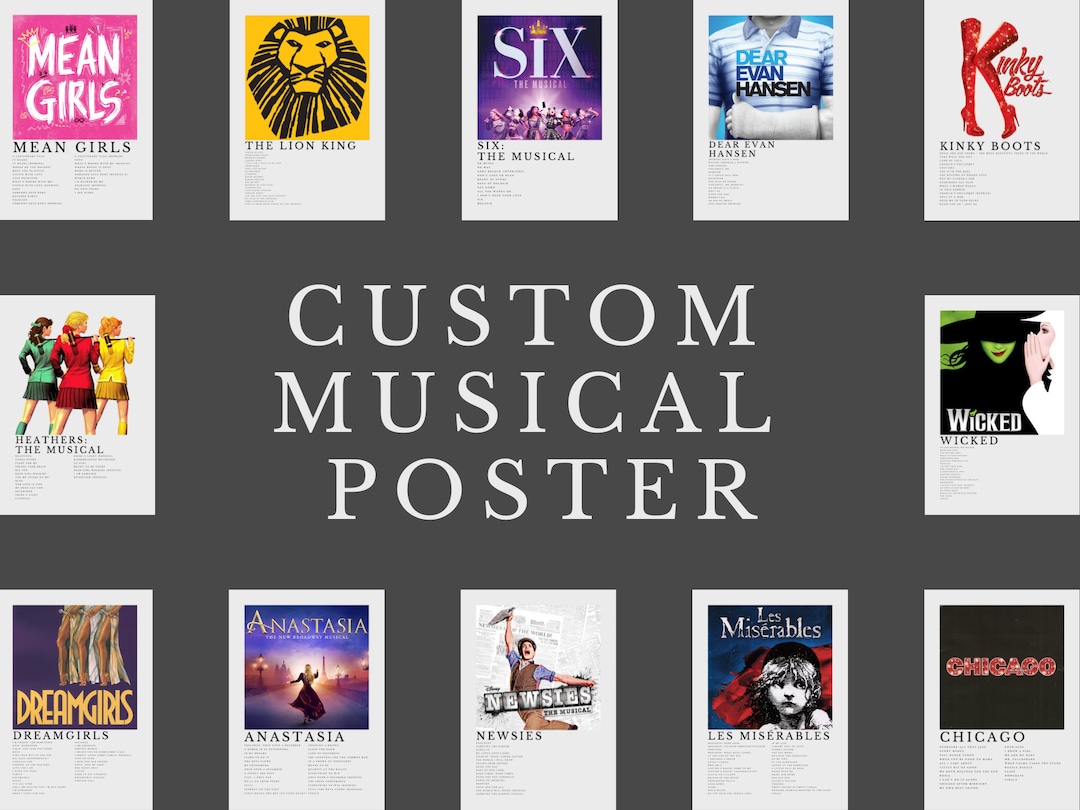 Custom Musical Poster Musical Theatre Poster Custom Poster - Etsy