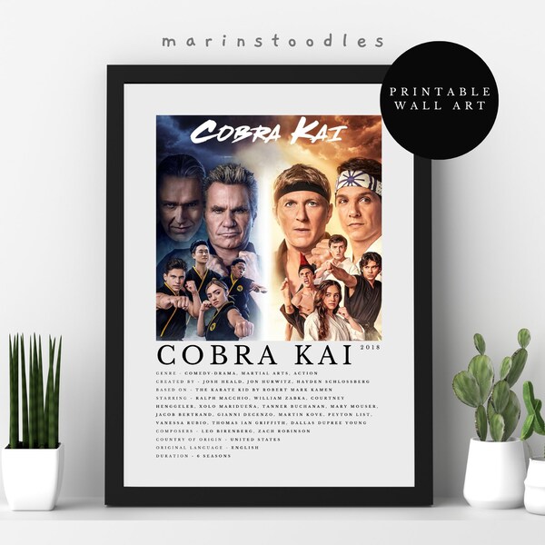 Cobra Kai Tv Print - Etsy