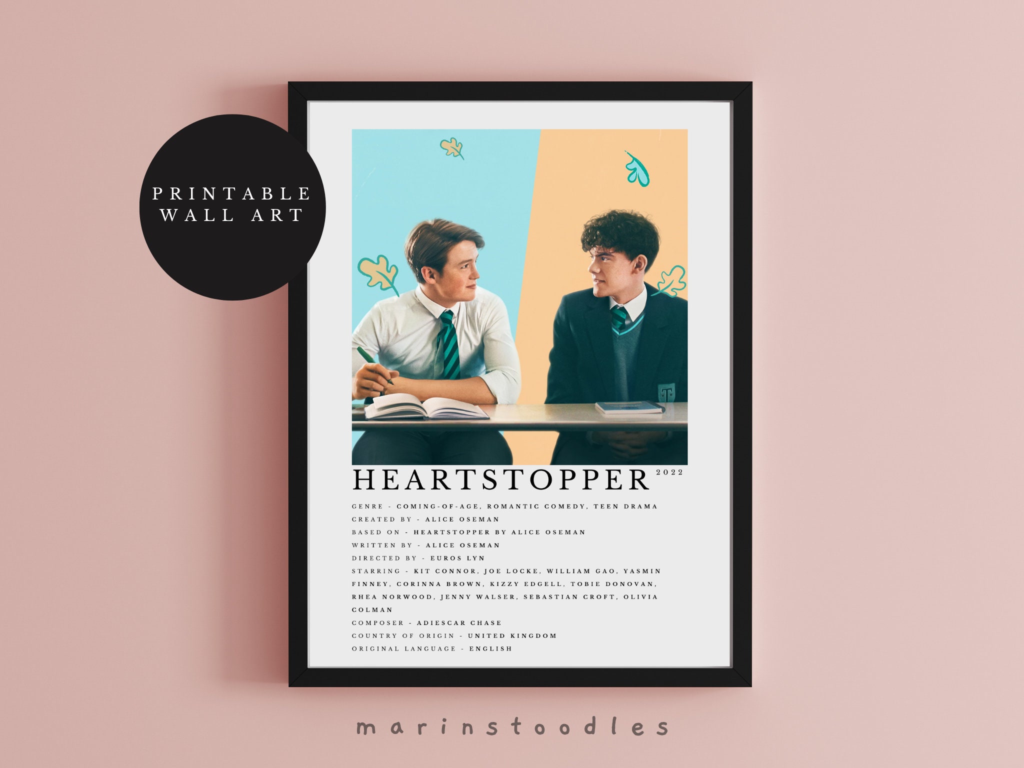 Heartstopper Poster - Heartstopper Print - TV Poster - TV Show Poster ...
