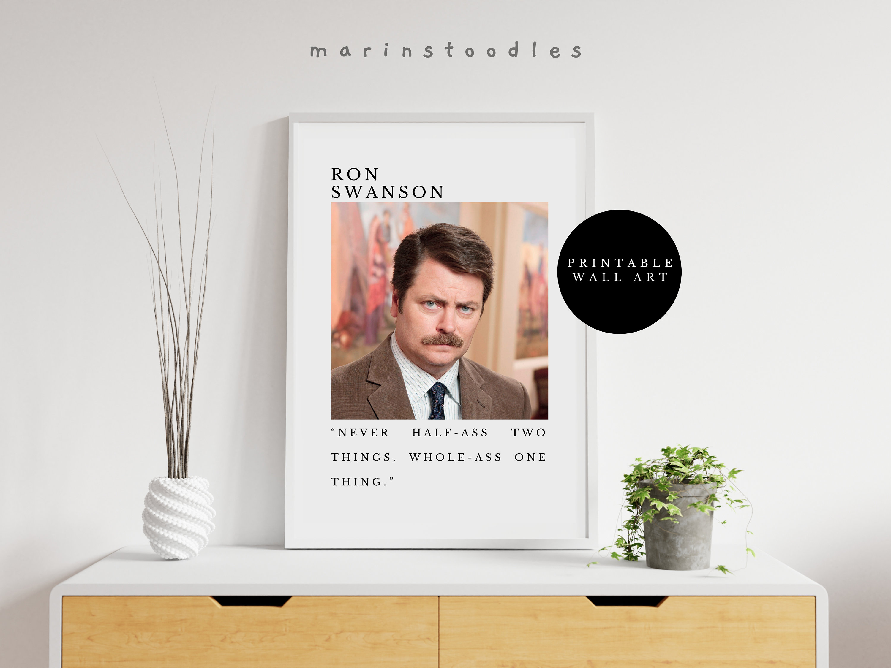 Ron Swanson Quote Poster - Parks And Rec TV Show Designed & Sold By ...