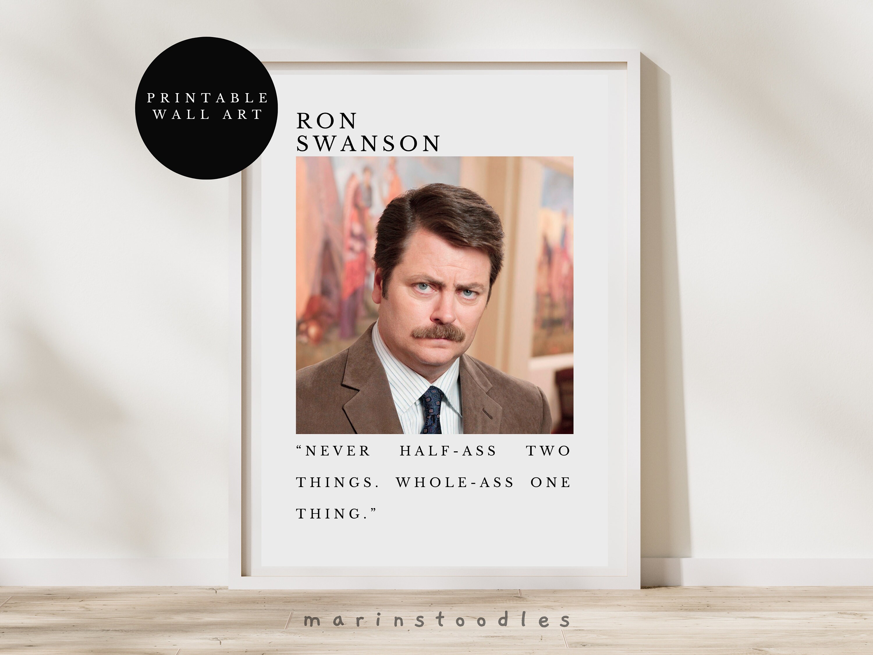 Ron Swanson Quote Poster - Parks And Rec TV Show Designed & Sold By ...