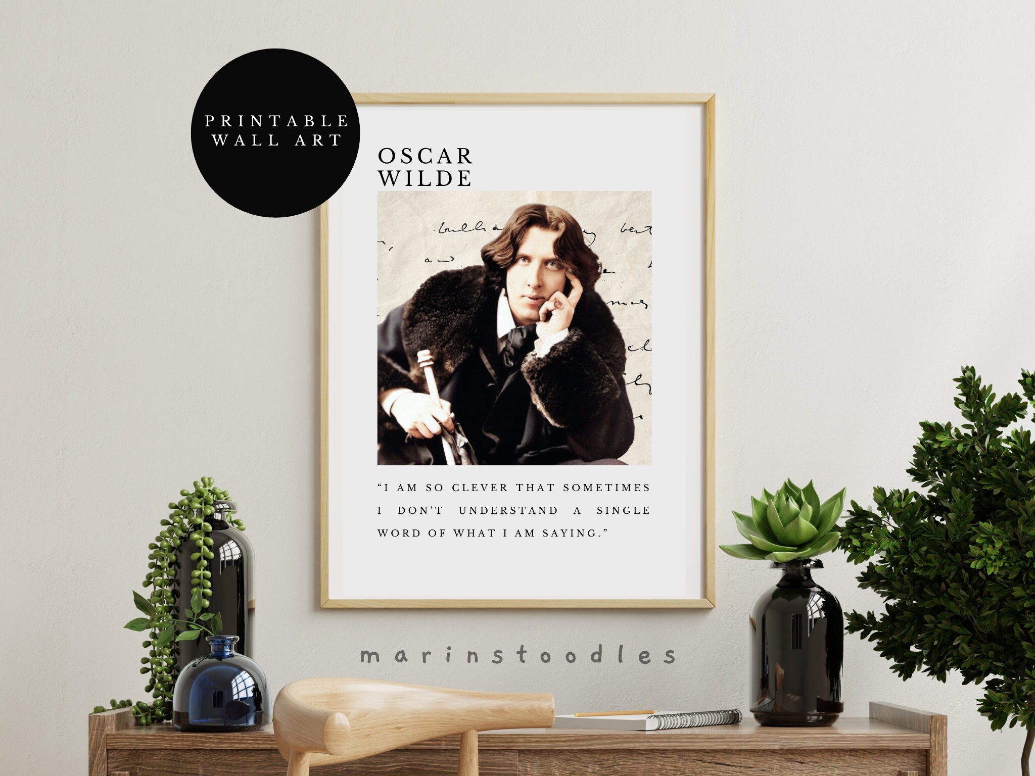Oscar Wilde Quote Poster sold by Hildegarde Infamous | SKU 91652090 ...