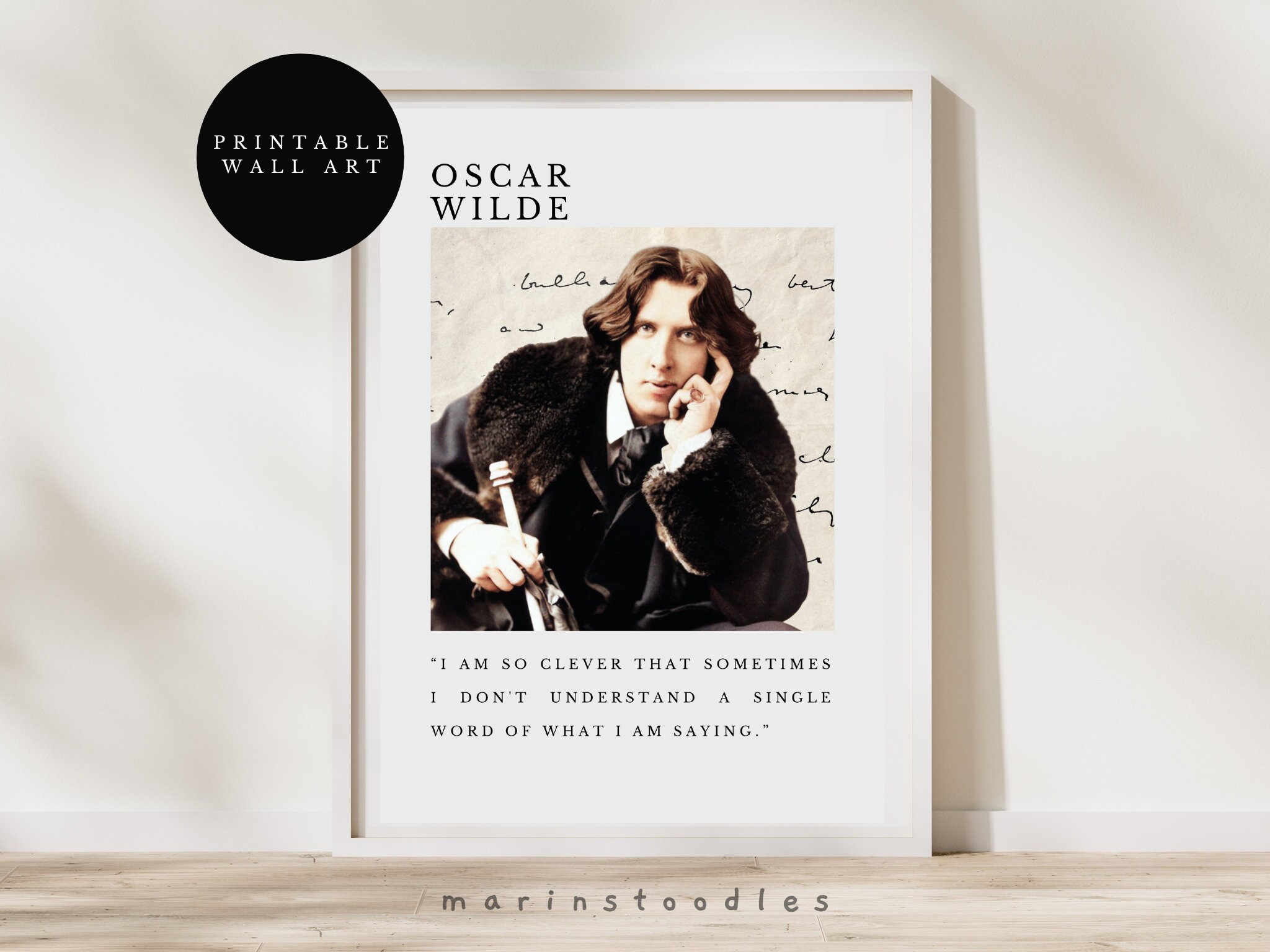Oscar Wilde Quote Poster sold by Hildegarde Infamous | SKU 91652090 ...