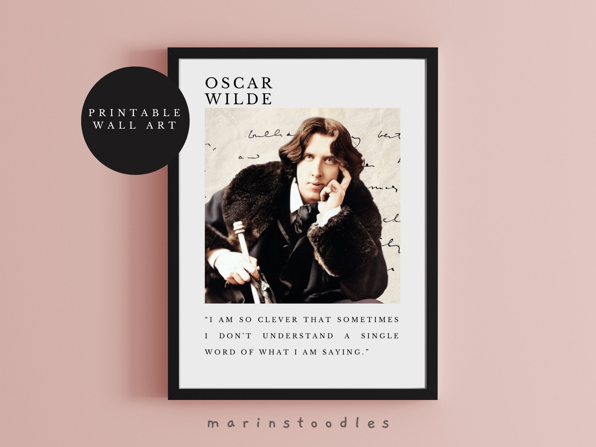 Oscar Wilde Quote Poster sold by Hildegarde Infamous | SKU 91652090 ...