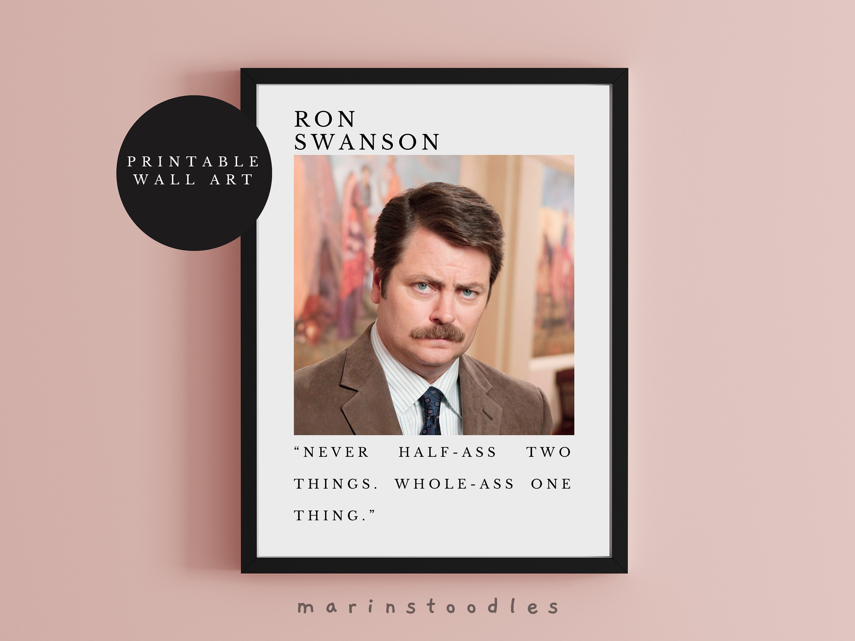 Ron Swanson Quote Poster - Parks And Rec TV Show Designed & Sold By ...
