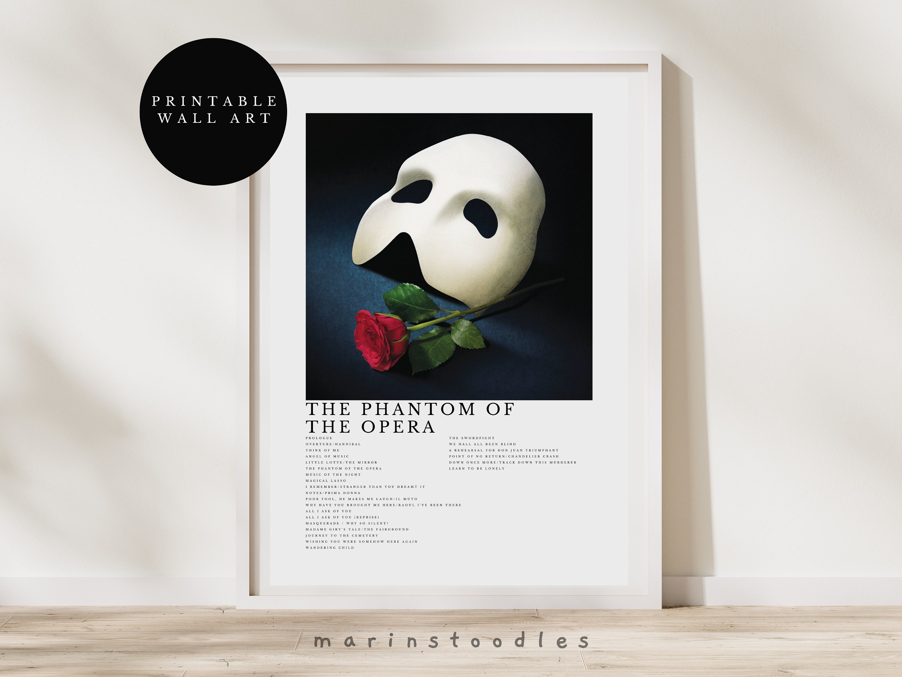 Phantom Of The Opera Poster Minimalist