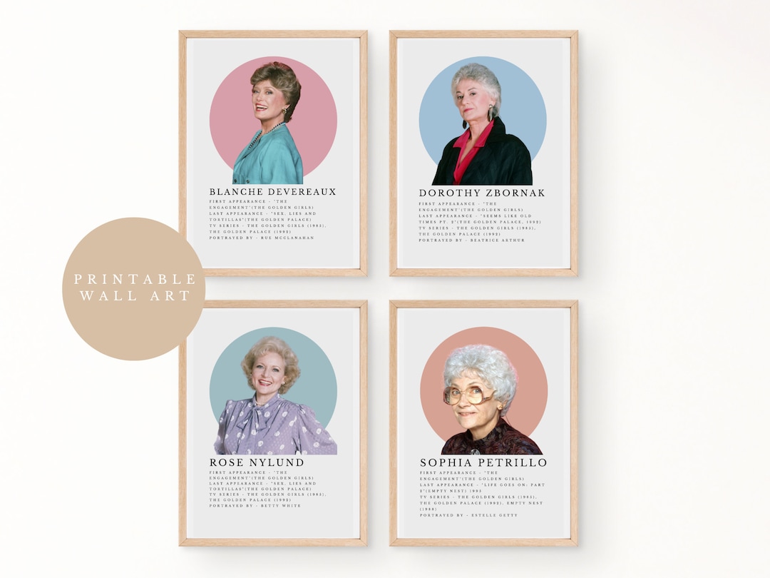 The Golden Girls Character Posters the Golden Girls Art the Golden ...