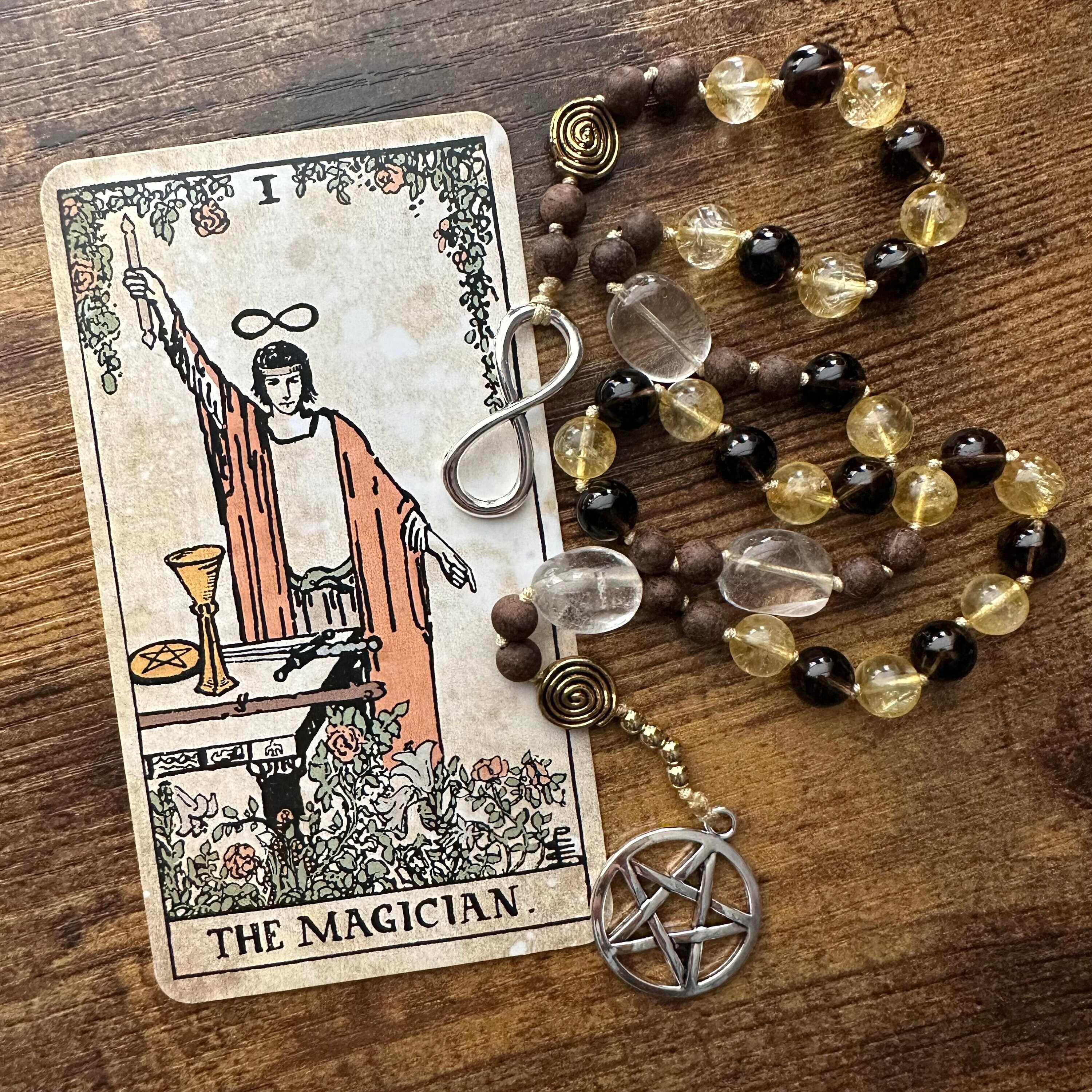 The Magician Altar Beads - Tarot Themed Altar Beads - Tarot Prayer ...