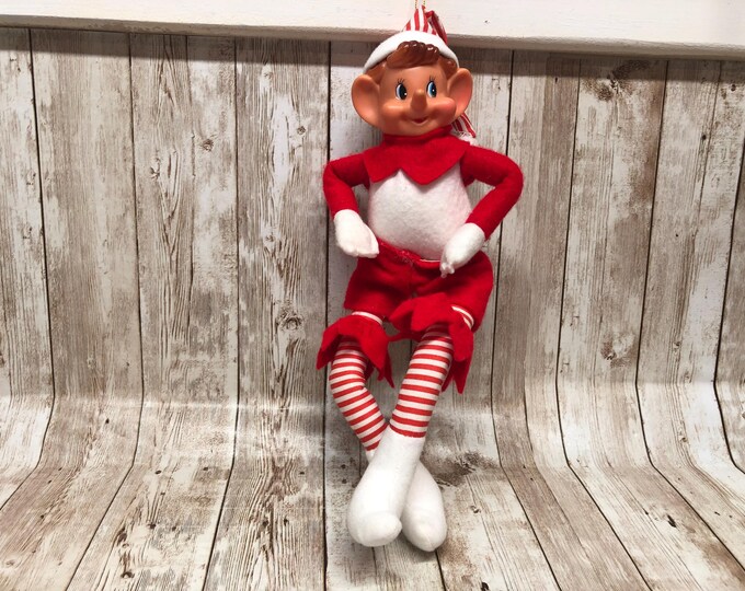 Vintage Bendable Elf With Plastic Head and Felt Body - Etsy