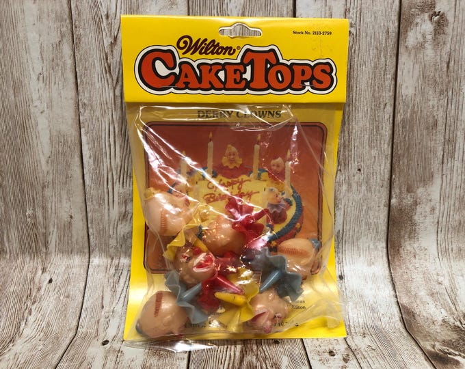 Vintage Wilton Cake Tops…derby Clowns Set of 6 - Etsy