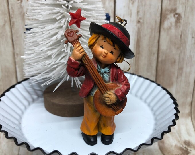 Vintage Boy Playing the Banjo Christmas Ornament - Etsy