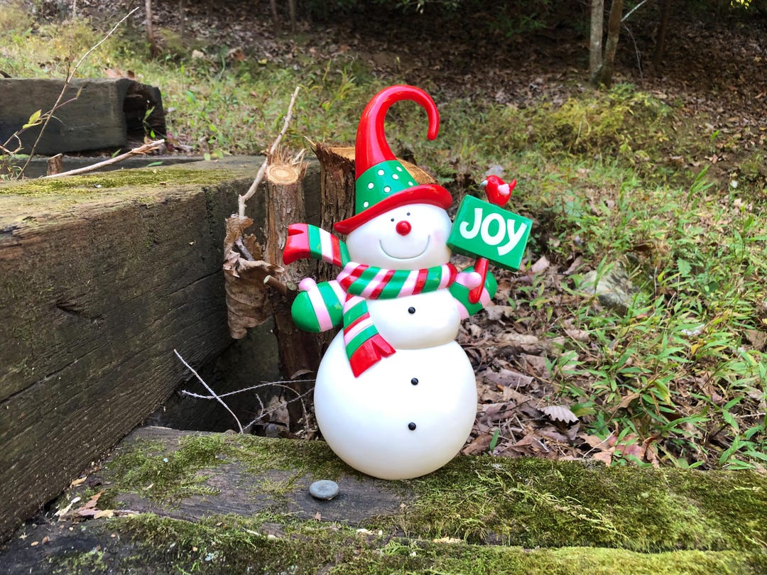 Vintage J. S. N. Y. Plastic Snowman JOY Sign/door Hanger - Etsy