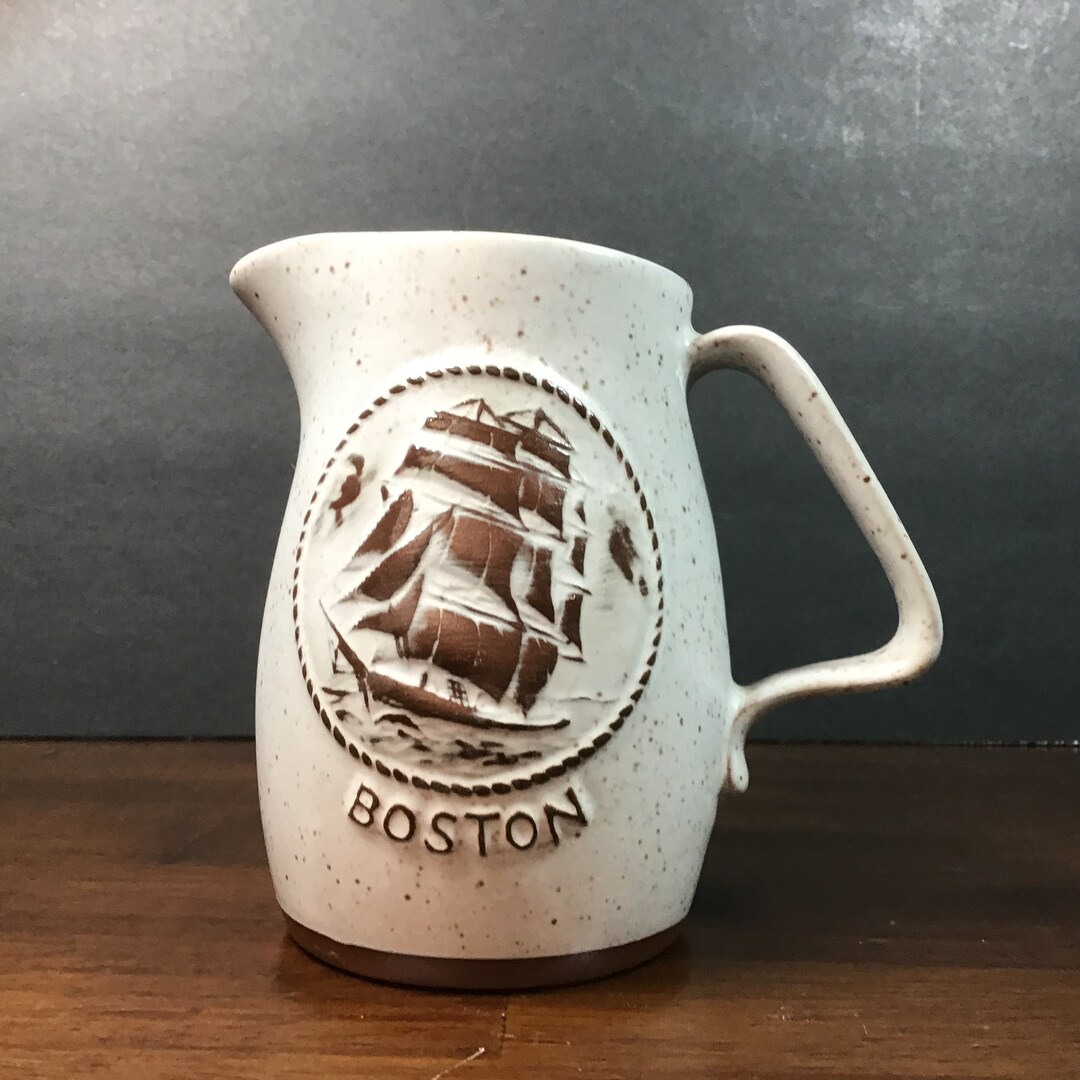 Boston Syrup Pitcher Made by the Pottery Cellar Boston - Etsy