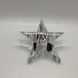 Vintage Clear Glass Slanted Star Paperweight - Etsy