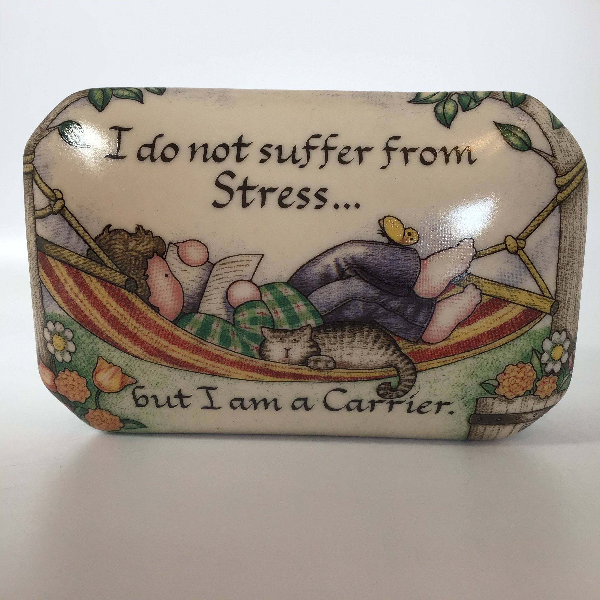 Vintage Suzanne Cruise Square Trinket Box With Boy in Hammock | Etsy