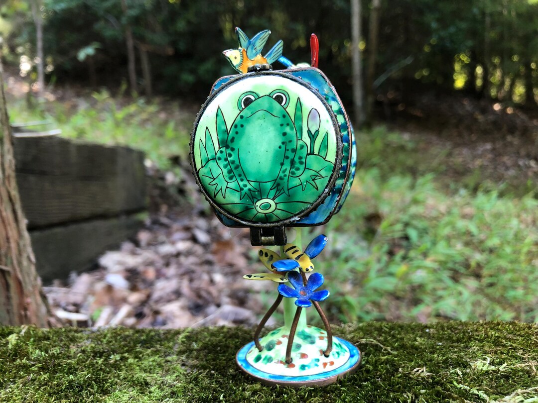 Vintage Kelvin Chen Frog Mailbox Figurine - Etsy