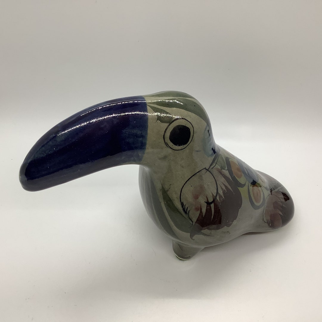 Vintage Large Mexican Pottery Toucan Bird Figurine - Etsy
