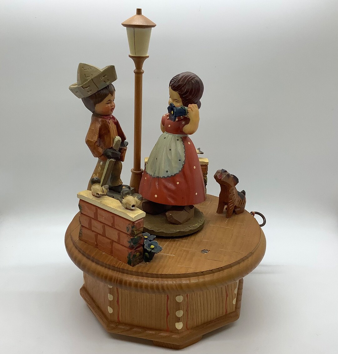 Vintage Anri Boy and Girl Music Box - Etsy