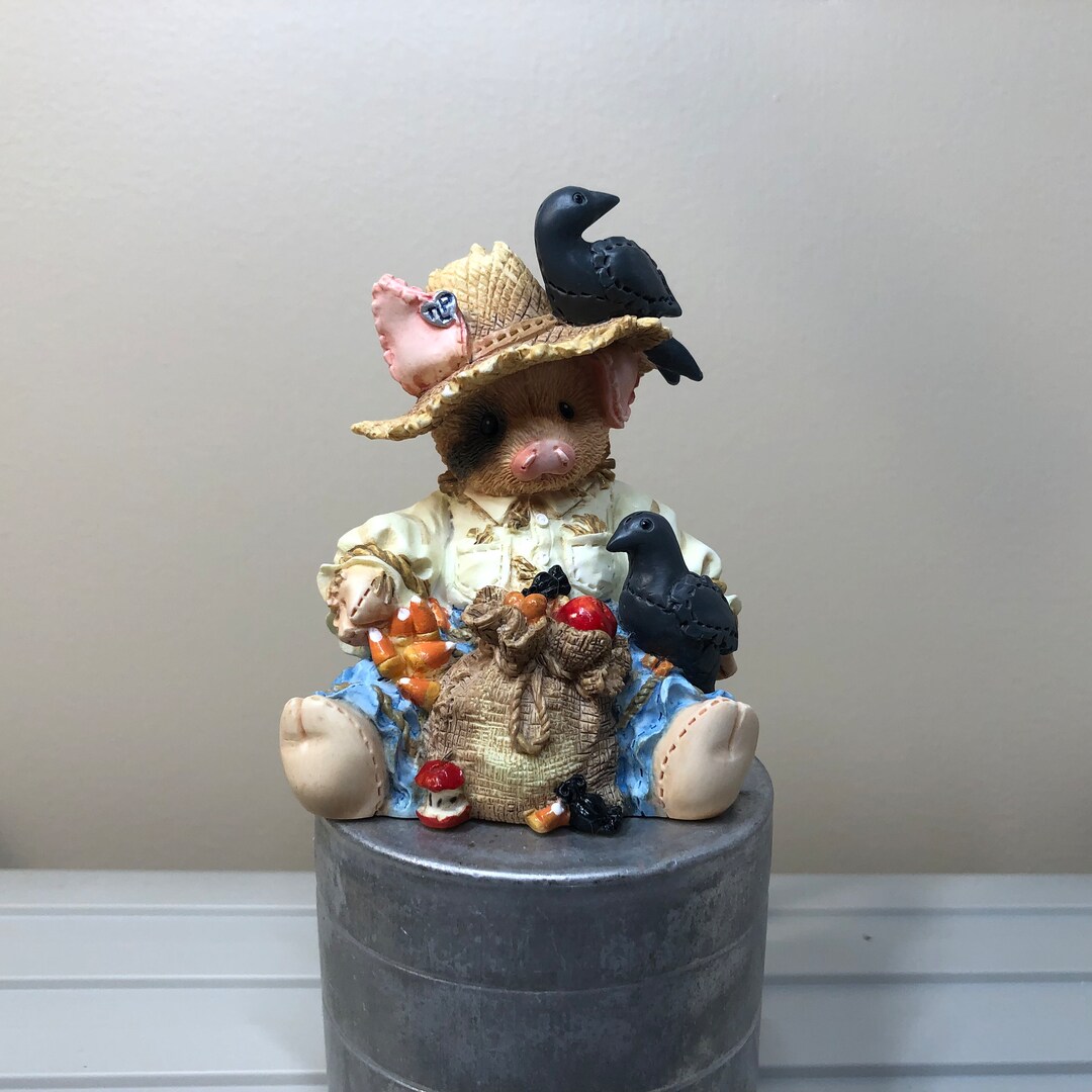 Vintage Enesco This Little Piggy share Crow Figurine - Etsy