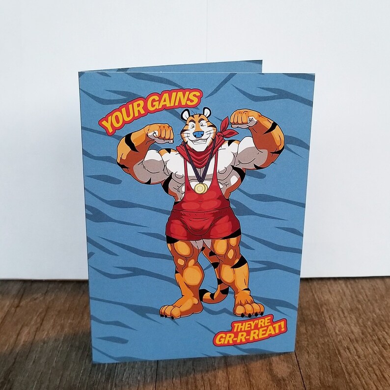 Funny Gym Card Gym Lover Card Fitness Freak Card | Etsy