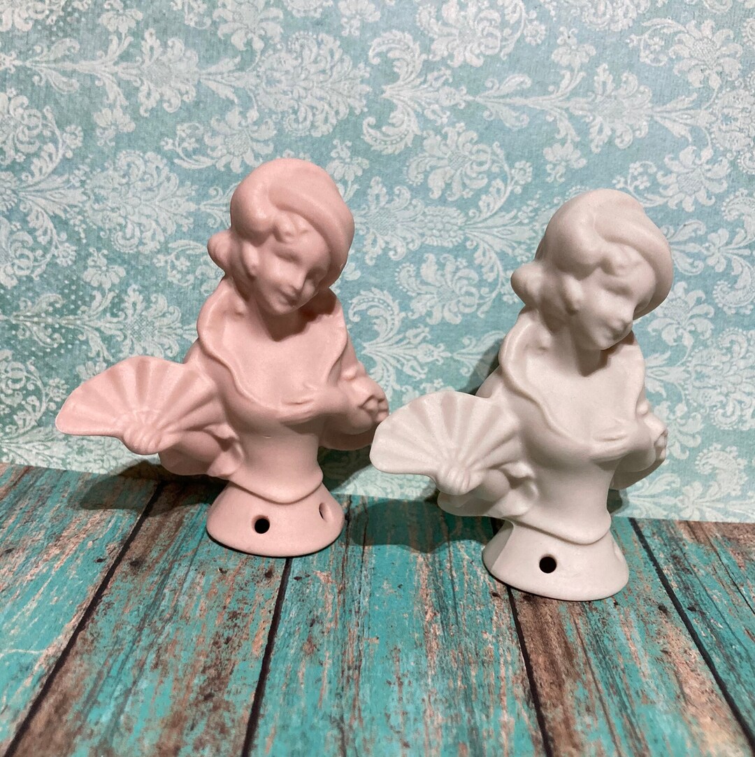 Half Doll Head, Pin Cushion Doll, Unpainted Porcelain Doll - Etsy