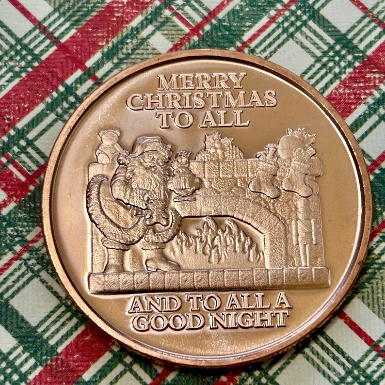 Christmas Coin (1 Coin) Santa Copper Coin, Christmas Collectors Coin - Etsy