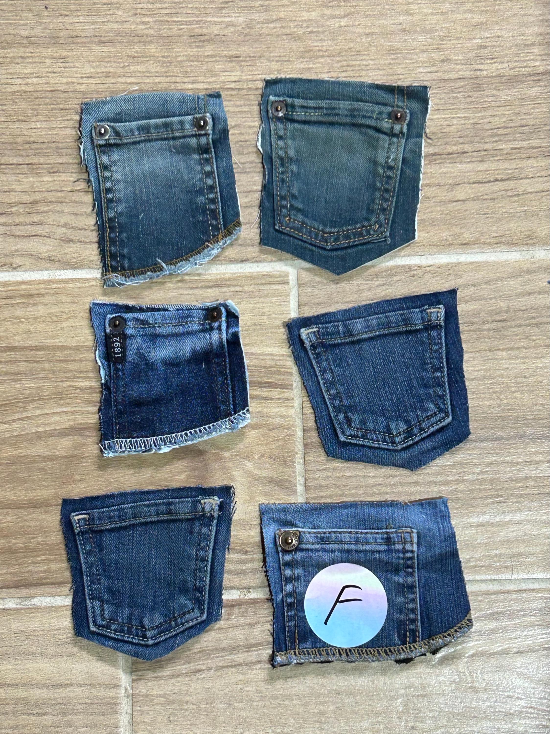 Denim Coin Pockets, Recycled Coin Pockets, Jean Pockets - Etsy