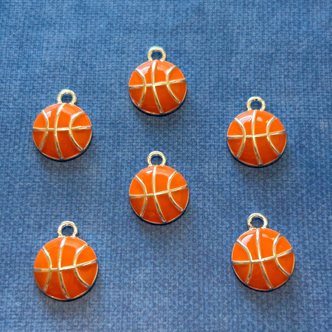 Orange Basketball Charms (6 or 12 Charms) Basketball Charms - Etsy